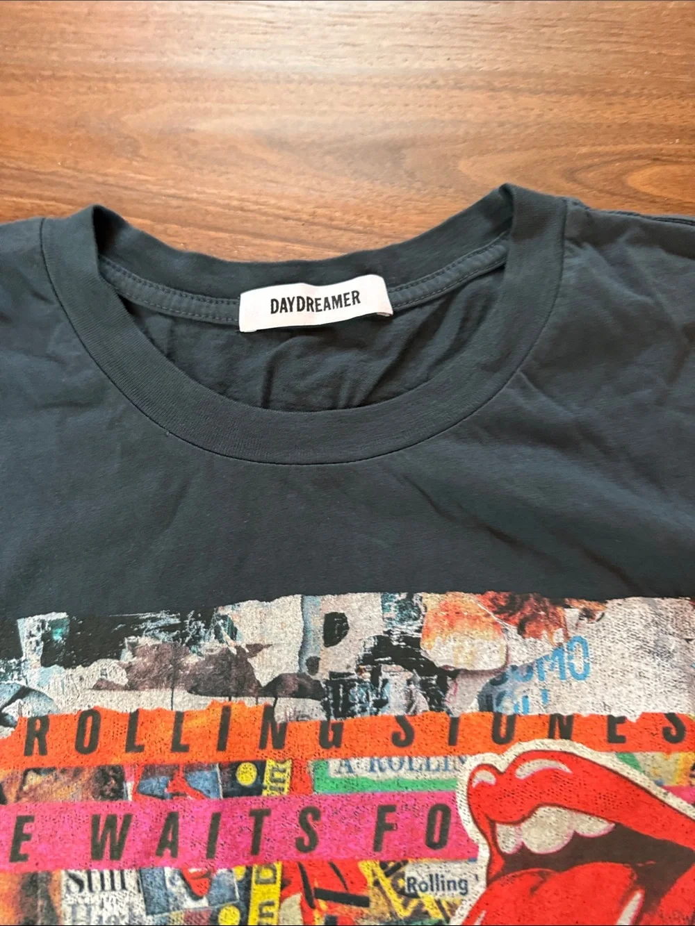 Daydreamer | Tops | Daydreamer Black Rolling Stones Collage Graphic Tee ...